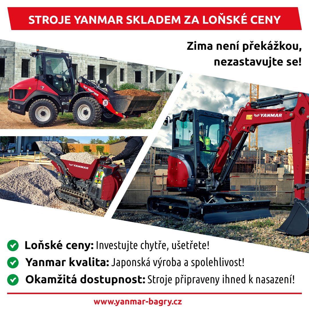 Stroje Yanmar skladem za loňské ceny! - YANMAR BAGRY